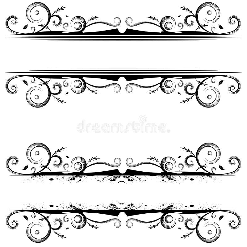 Spiral Banner Border stock vector. Image of baroque, design - 27166844