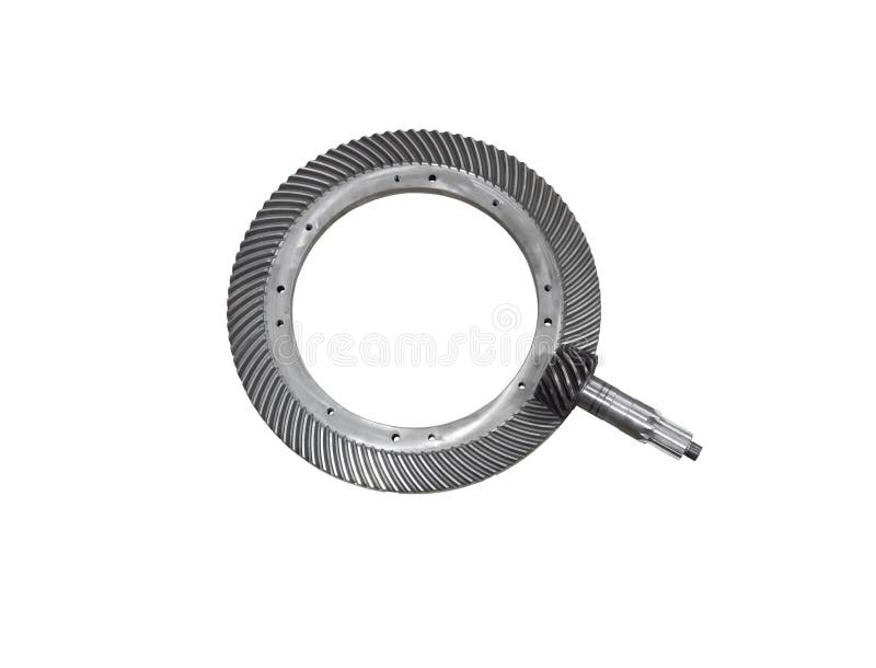 Spiral Bevel Gear Train Isolated on White Background Stock Image ...