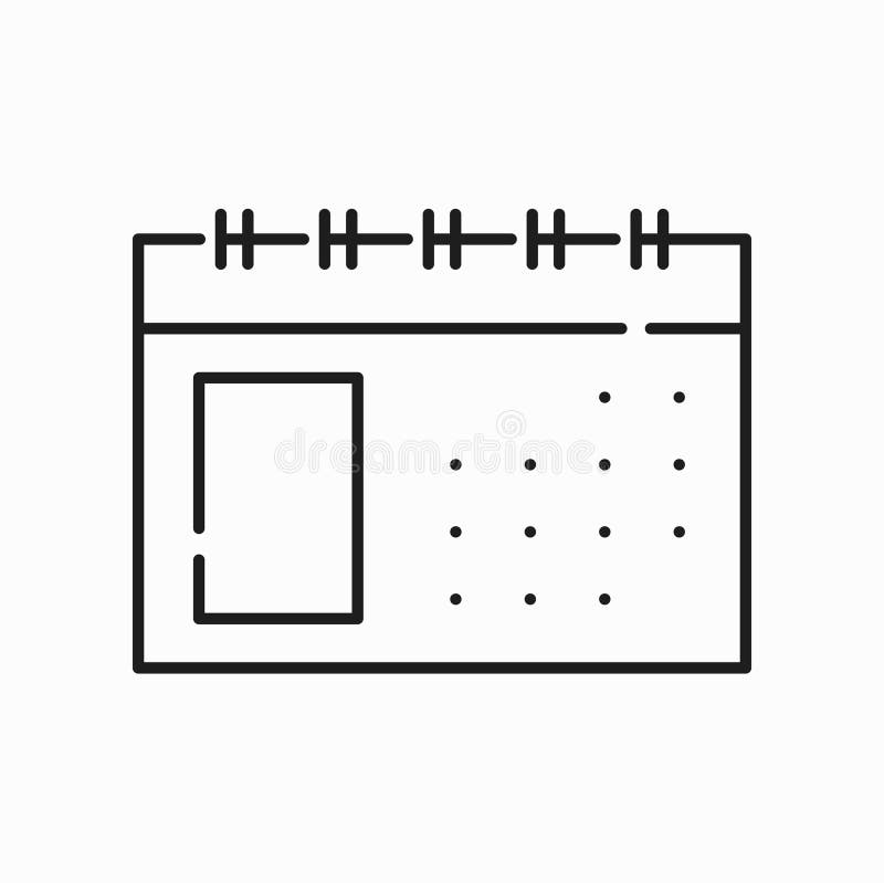 Calendar Page, Blank Planning Diary Sticker Icon Stock Vector ...