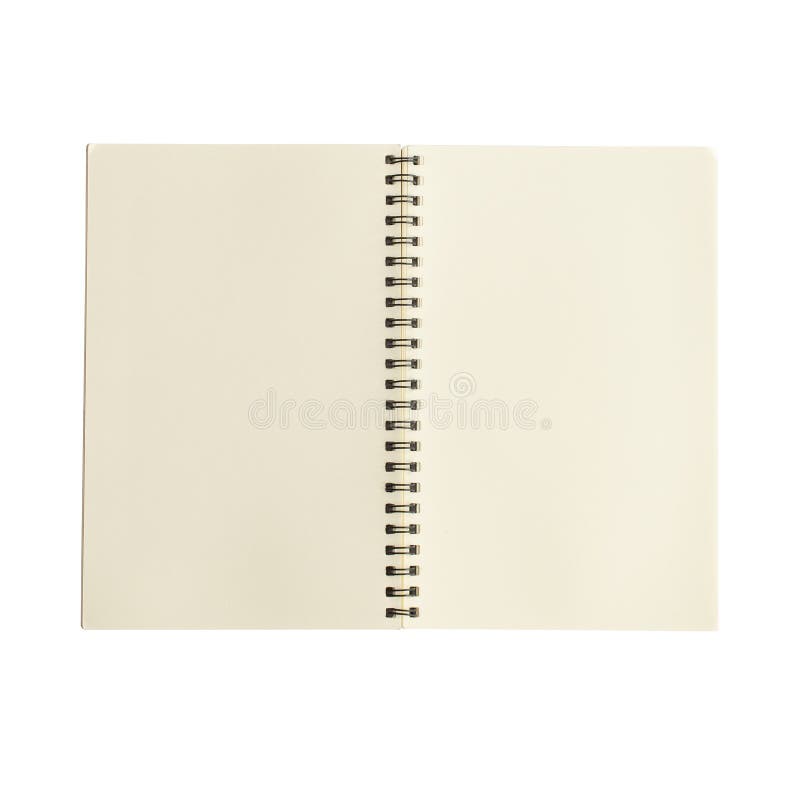 Spiral Binder Notebook with Green Read Paper Mock Up Isolated on White ...