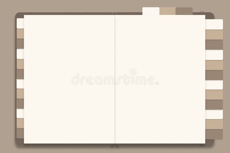 Spiral Binder Notebook, Journal Mockup Template with White Paper. Blank ...
