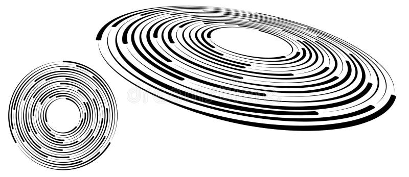 Spiral with Black Lines As Dynamic Abstract Vector Background or Logo ...