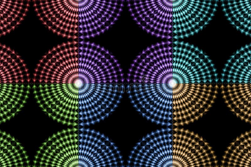 Spiral Black Rainbow Light Circles Pattern Whirl Bright Shine Circular ...