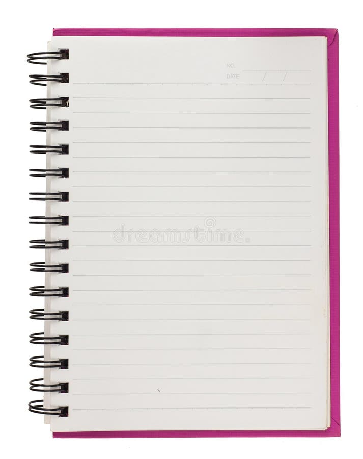 Open Spiral Notebook and Black Tag Isolated on White Stock Image ...