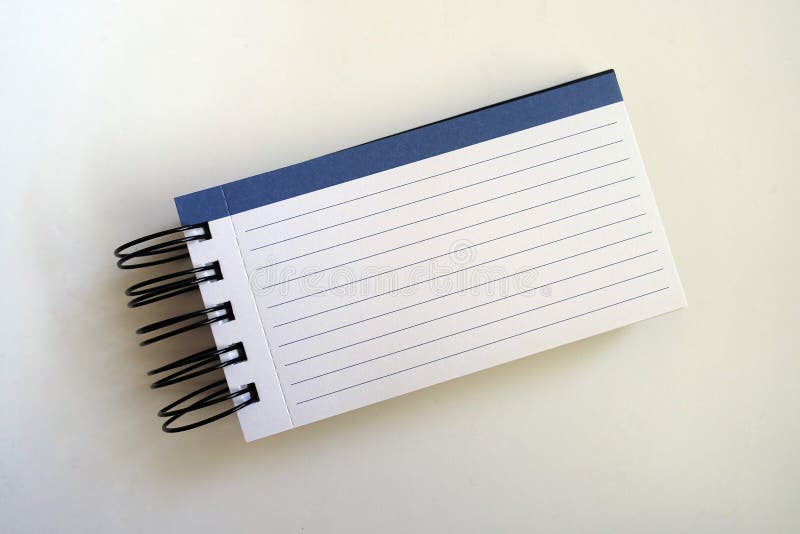 Spiral Bound Index Card Notebook Stock Photo - Image of notepad, note ...
