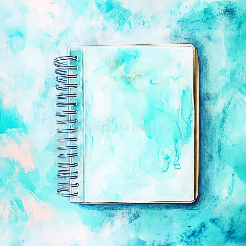 Spiral Bound Notebook with a Blue Cover Stock Image - Image of binder ...
