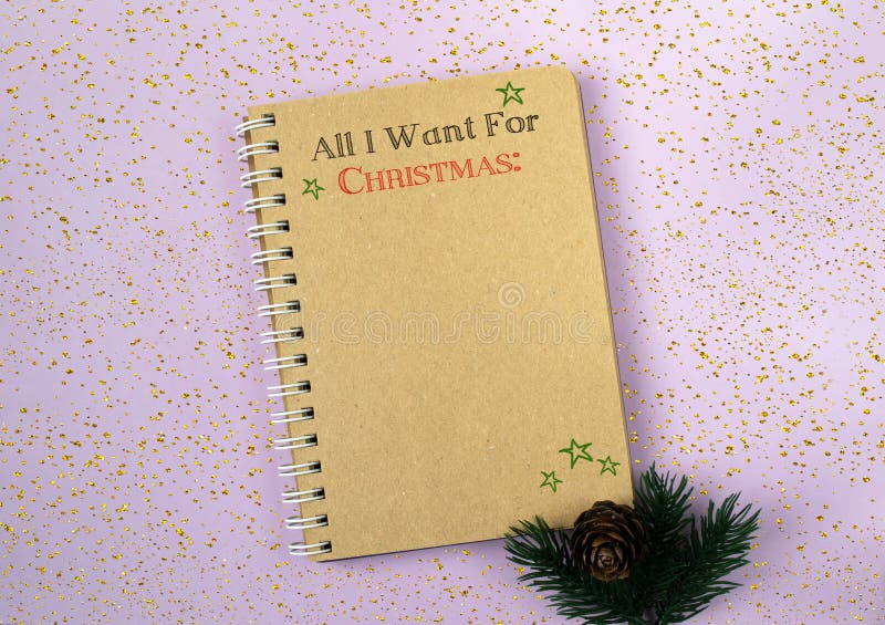 Spiral Bound Notebook with a Christmas Theme Stock Photo - Image of ...