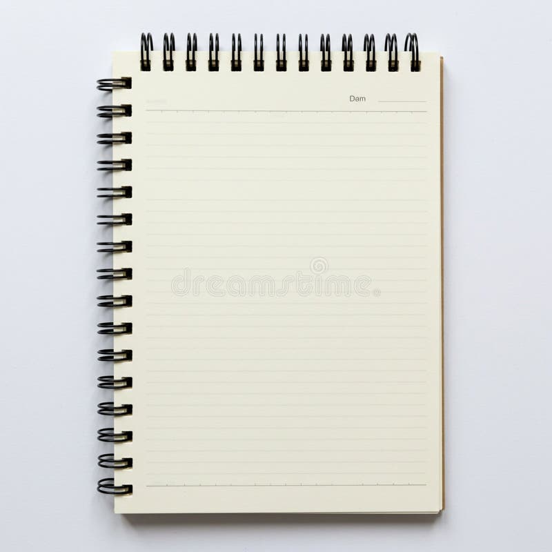 Spiral-bound Notebook with Lined, Cream-colored Pages. the Spiral ...