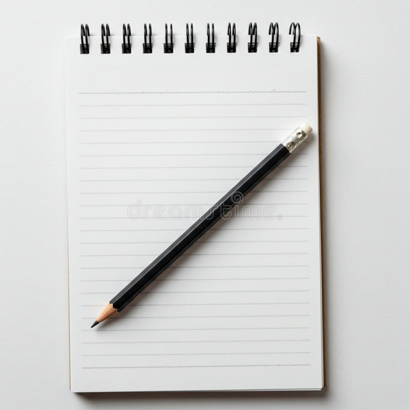 A Spiral-bound Notebook with Lined Pages Lies Open on a Flat Surface ...