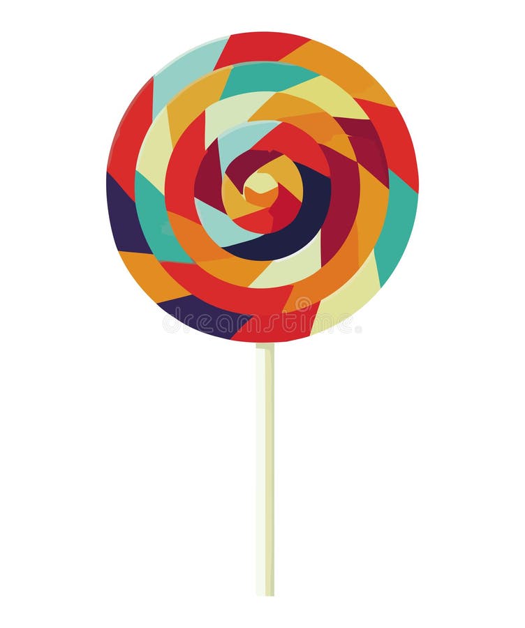 Spiral candy stick design stock vector. Illustration of shape - 280696196