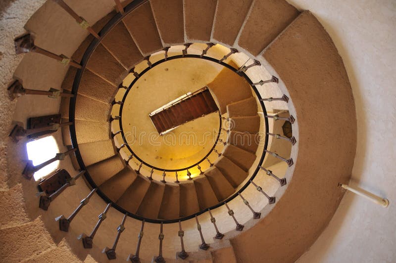 Spiral Castle Staircase stock photo. Image of closeup - 12184012