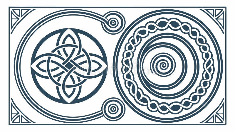 Spiral Celtic Circle, Intricate Pattern Vector, Hypnotic Design Element Illustration Vector ...