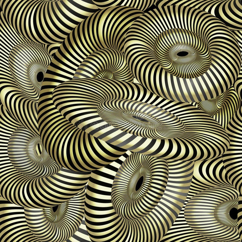 Spiral Circles and Fractals 3d Seamless Pattern. Modern Geometric ... Spiral Circles and Fractals 3d Seamless Pattern. Modern Geometric ...