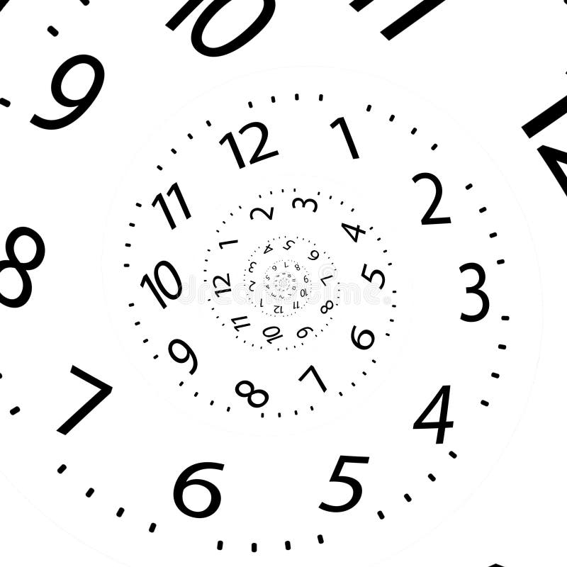Spiral Clock - Concept of Infinite Time Stock Illustration ...