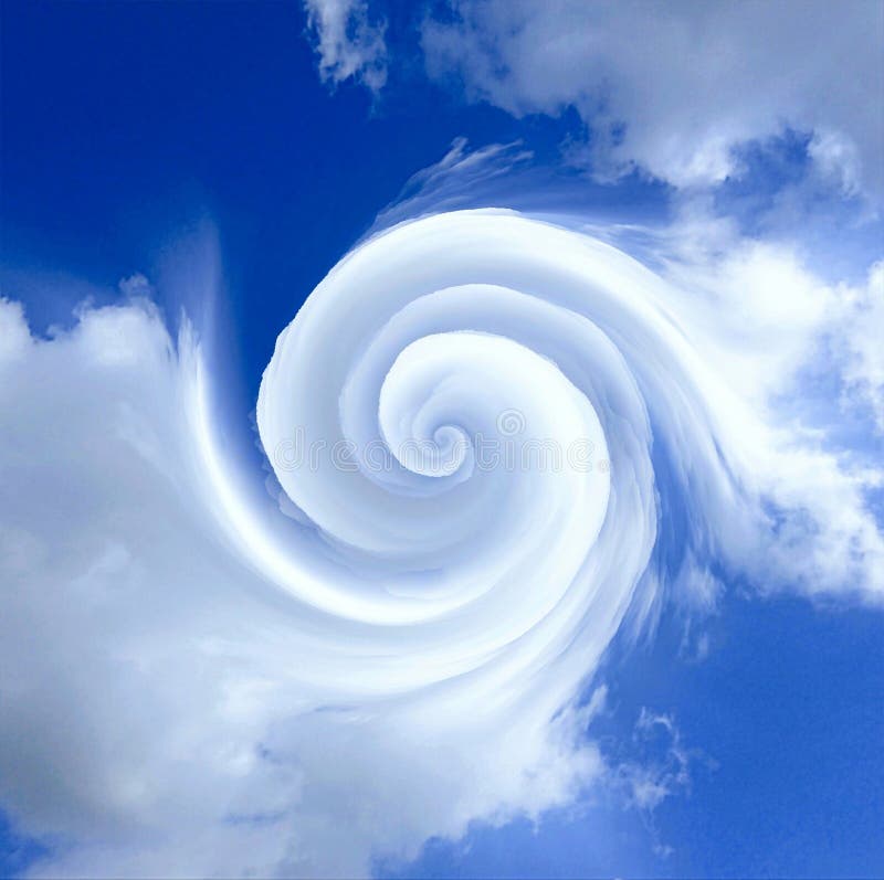 Spiral Cloud Abstract Background. Clouds Sky Skyscape Stock ...