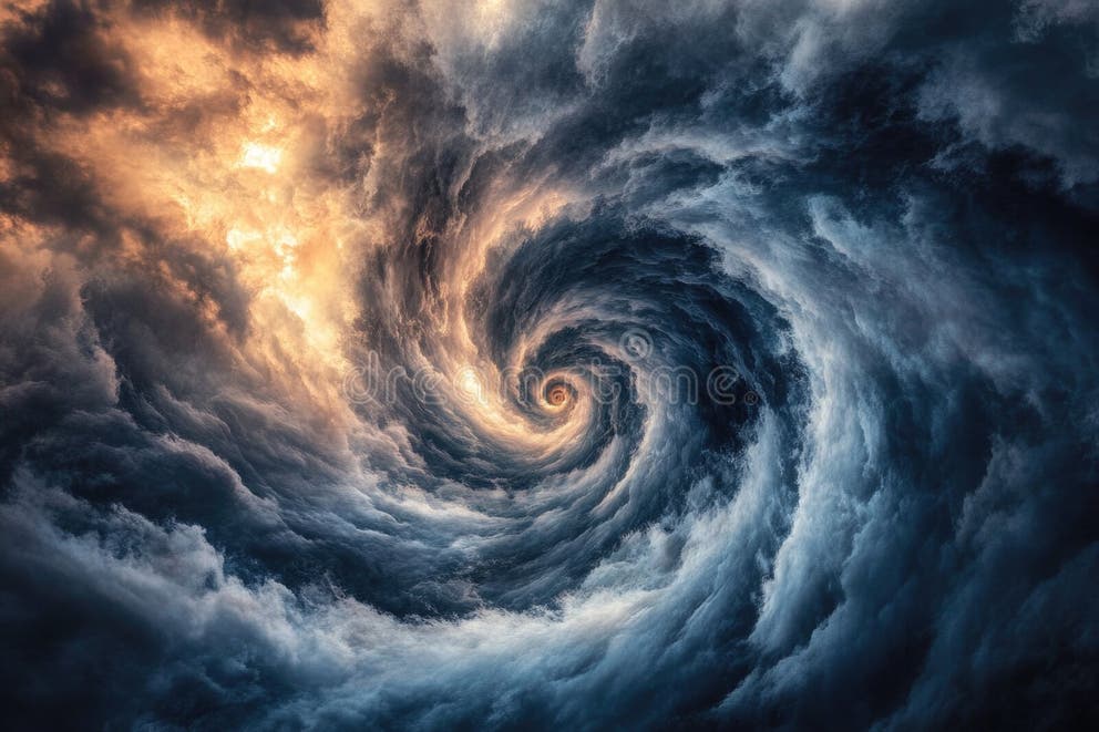 Spiral Cloud Formation stock image. Image of patterns - 377965773