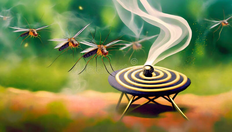 Spiral Coil Smoke Pyrethrum Insecticide Mosquito Warning Sign Breeding ...