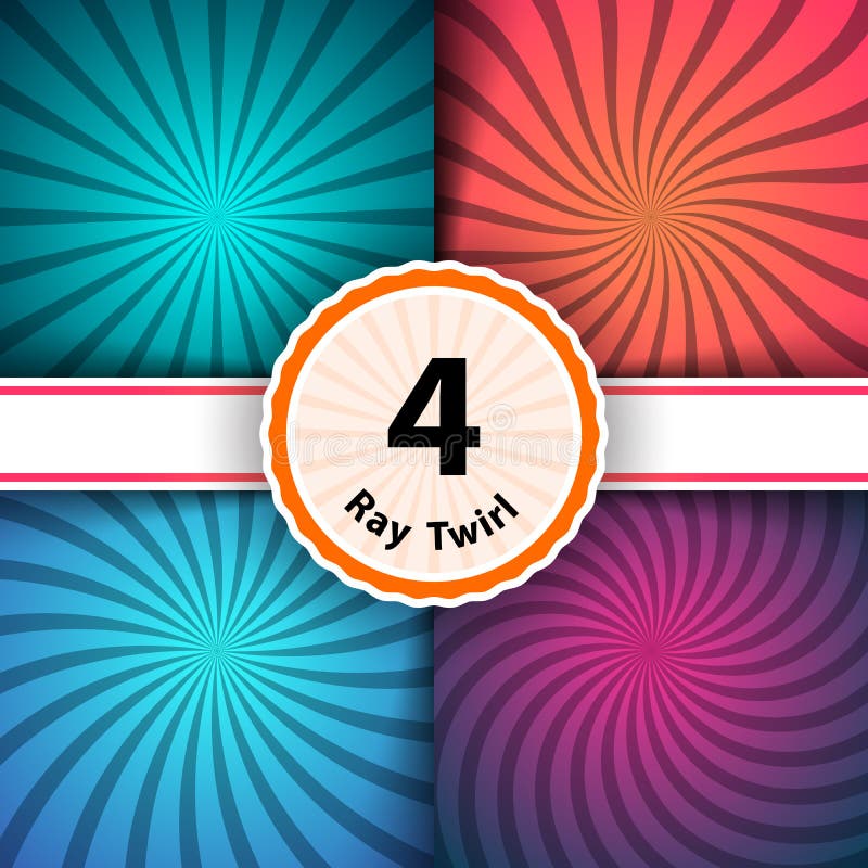 Spiral Color Template. Four Items Stock Vector - Illustration of magic ...