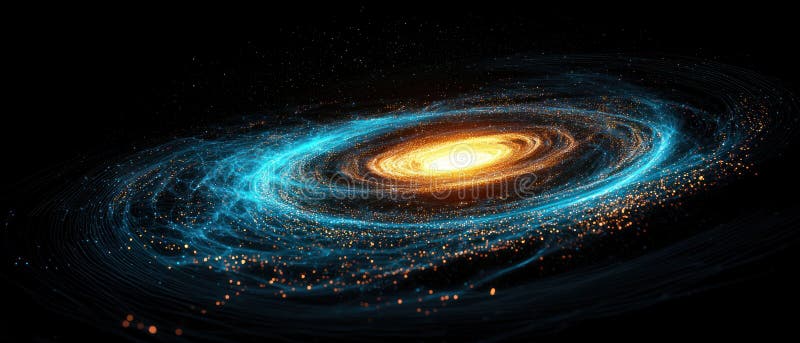 Spiral of Connected Data Points Forms Complex Galaxy Visualization, Showcasing Beauty of Space ...