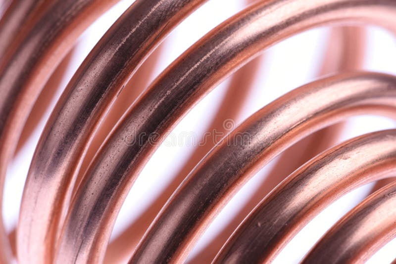 Spiral copper wire stock image. Image of construction - 109659689