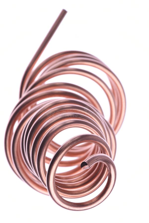 Spiral copper wire stock image. Image of construction - 109659689