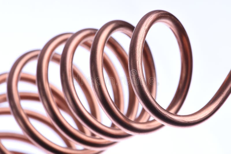 Spiral copper wire stock image. Image of construction - 109659689