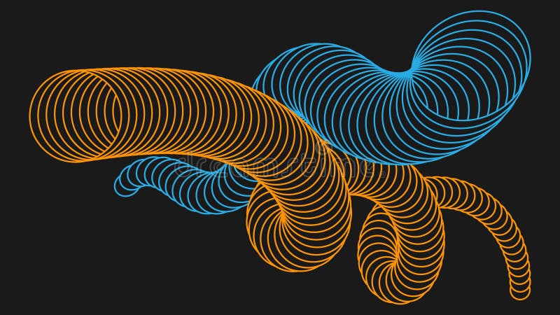 The Spiral. Curved Lines Create a Spiral Weave Stock Vector ...