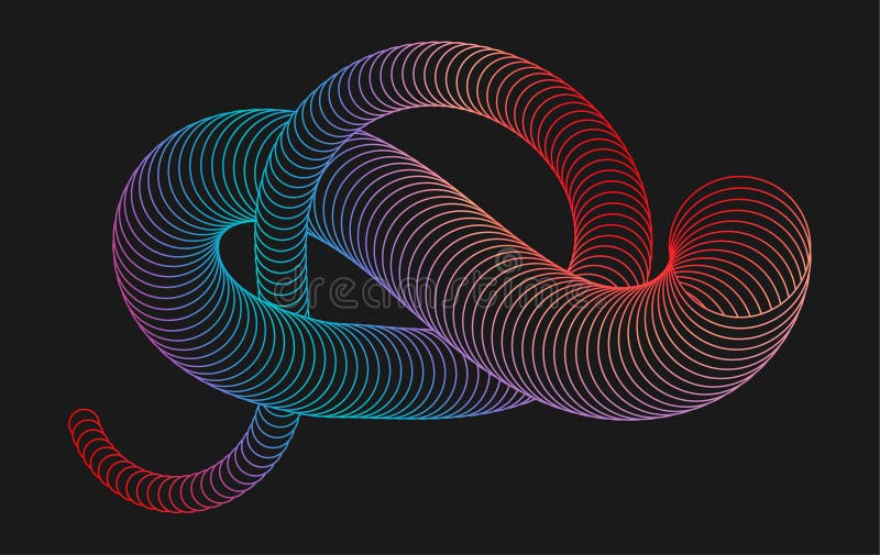 The Spiral. Curved Lines Create a Spiral Weave Stock Vector ...