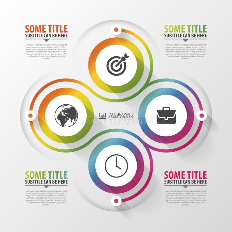 Spiral with Diagram Infographics Element. Modern Design Template Stock ...