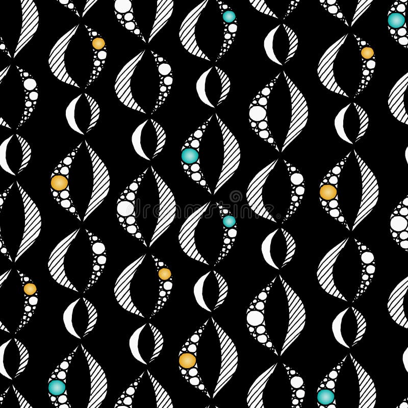 Spiral Doodle. Seamless Pattern. Hand Drawing. Stock Vector ...