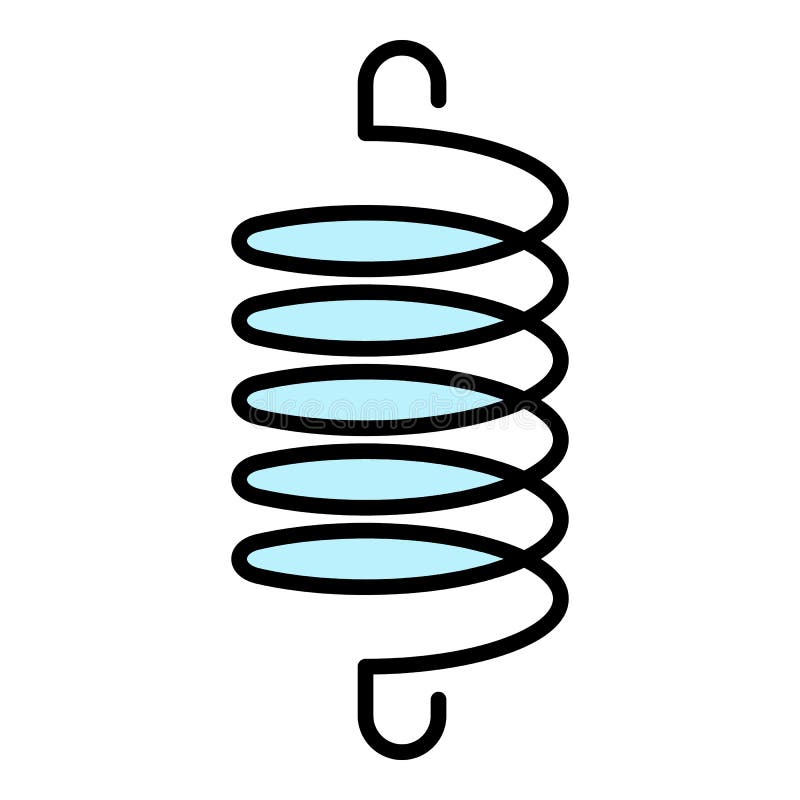 Spiral Elastic Coil Icon Color Outline Vector Stock Vector ...