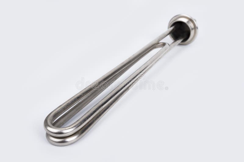 Spiral Electric Heating Boiler Tube on a White Stock Photo - Image of ...