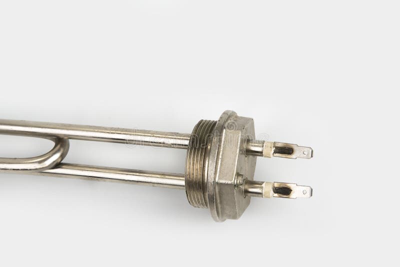 Spiral Electric Heating Boiler Tube on a White Stock Image - Image of ...