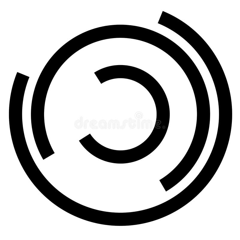 Concentric Circles with Random Lines. Segmented Circles Abstract Stock ...