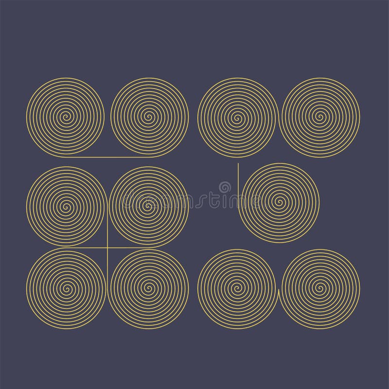 Spiral Elements, Vector Illustration. Stock Vector - Illustration of ...