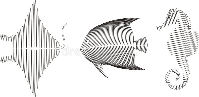Spiral fish, vector stock vector. Illustration of decoration - 859972