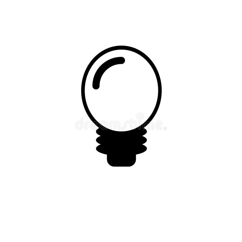 Spiral Fluorescent Eco Lightbulb Solid Flat Vector Icon Isolated on ...