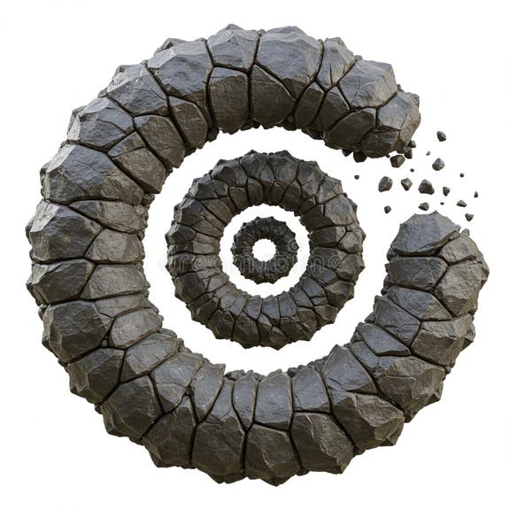 Spiral Formation Composed of Segmented, Angular Stone Pieces ...