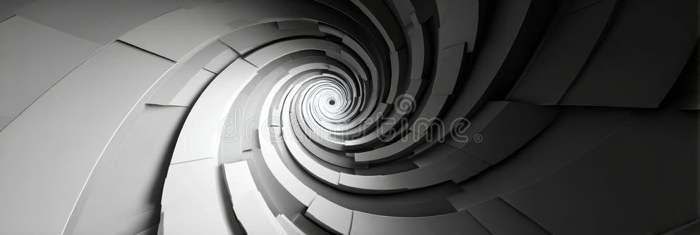Spiral Formation with Grey Gradient Draws Inward Creating a Mesmerizing ...
