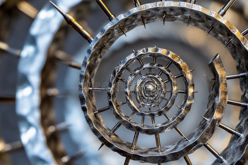 Spiral Formation of Metallic Spikes Creates an Intriguing Visual ...