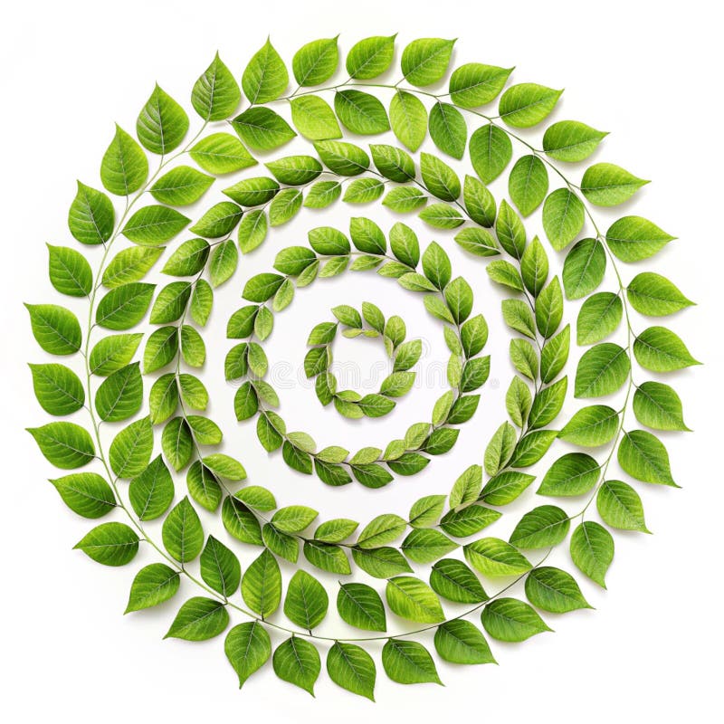 Abstract Leaf Spiral stock illustration. Illustration of pattern ...