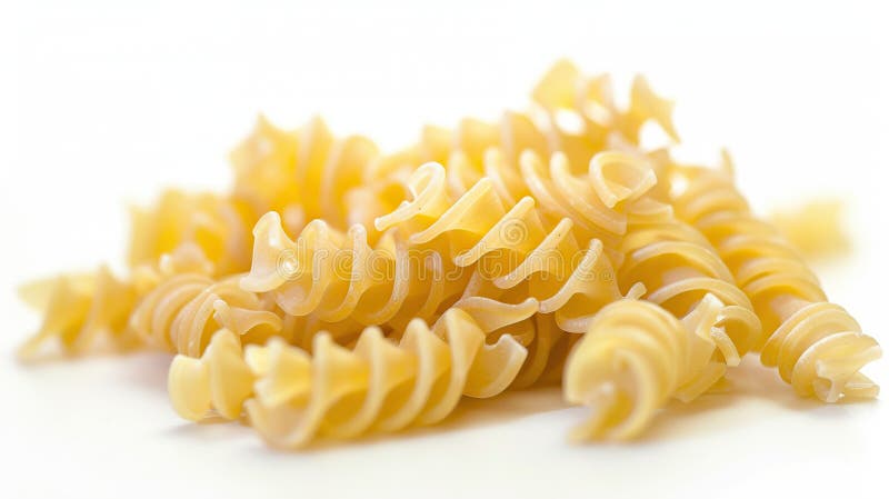 Spiral Fusilli on a White Background . Generative Ai Stock Illustration ...