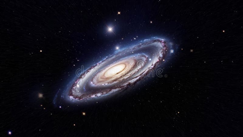 A Spiral Galaxy in Accelerated Mode. Deep Space Stock Footage - Video ...