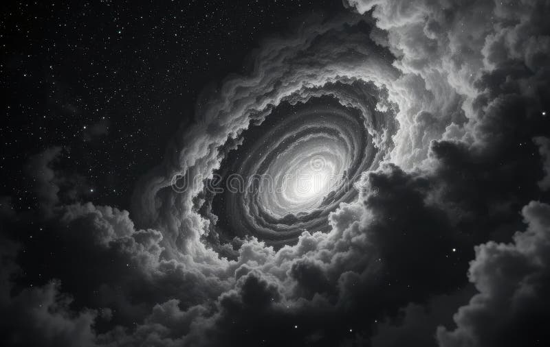 Spiral Galaxy Cloudscape Celestial Night Sky Dramatic Space Art ...