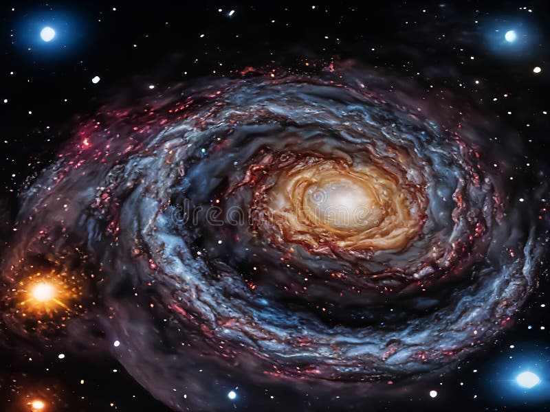 Spiral Galaxy in Deep Space. Space Scene with Stars in the Galaxy Stock ...