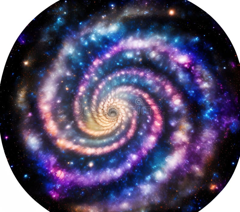 Spiral Galaxy, Generative AI Illustration Stock Illustration ...