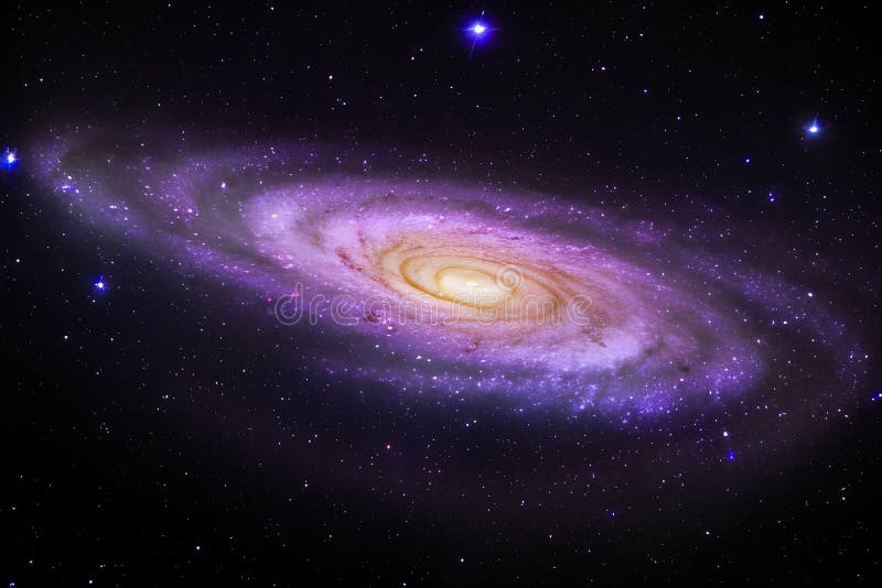 Spiral Galaxy, Illustration from the Milky Way Stock Image - Image of ...