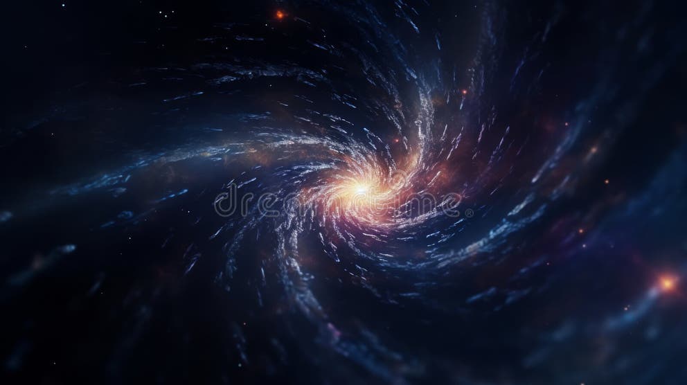 Spiral Galaxy. Neural Network AI Generated Stock Image - Image of bang ...