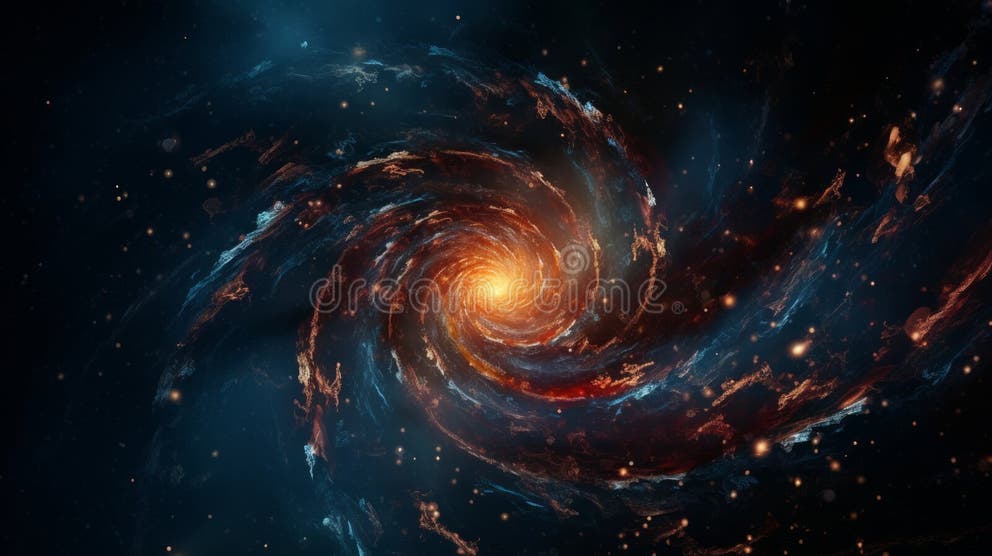 Spiral Galaxy. Neural Network AI Generated Stock Photo - Image of ...