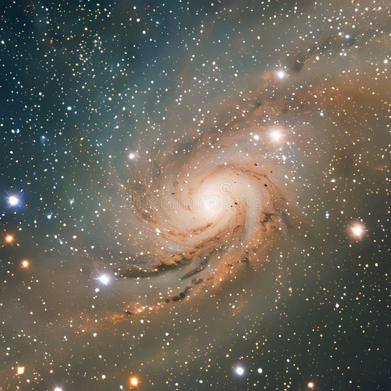 Spiral galaxy top view stock illustration. Illustration of colorful ...